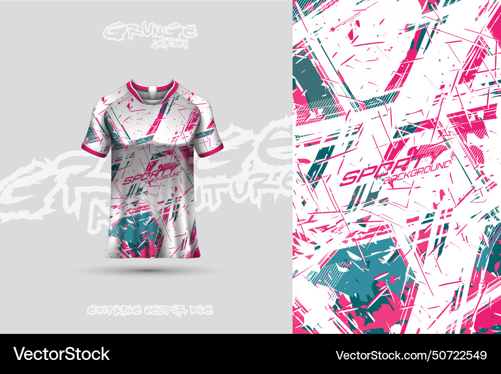 Sports jersey and background template design Vector Image