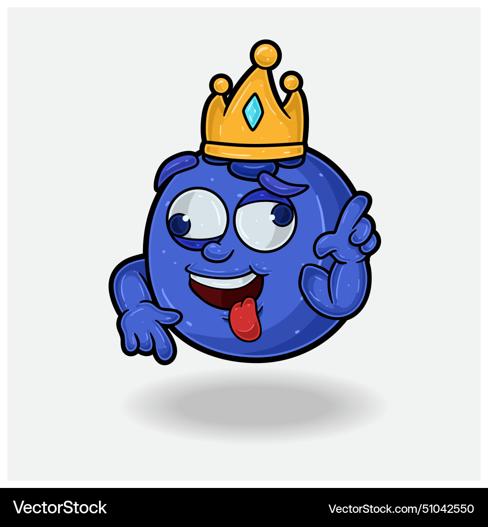Crazy expression with blueberry fruit crown Vector Image