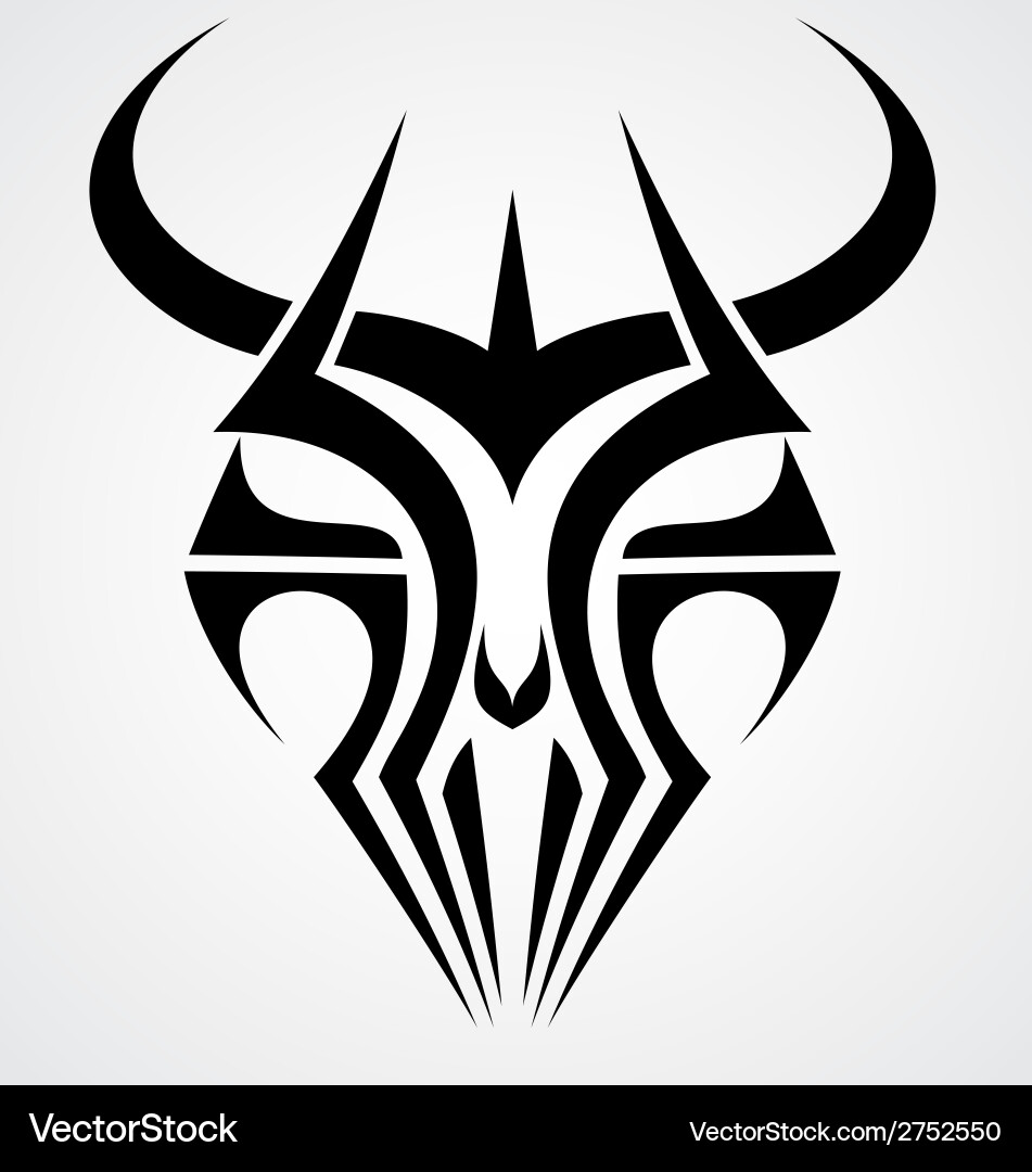 Demon mask tribal Royalty Free Vector Image - VectorStock