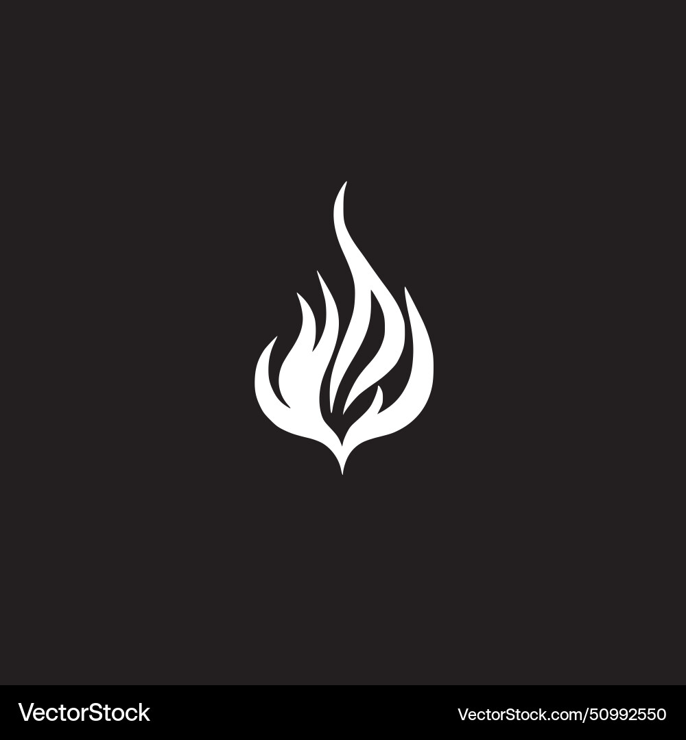 Fire - black and white isolated icon Royalty Free Vector
