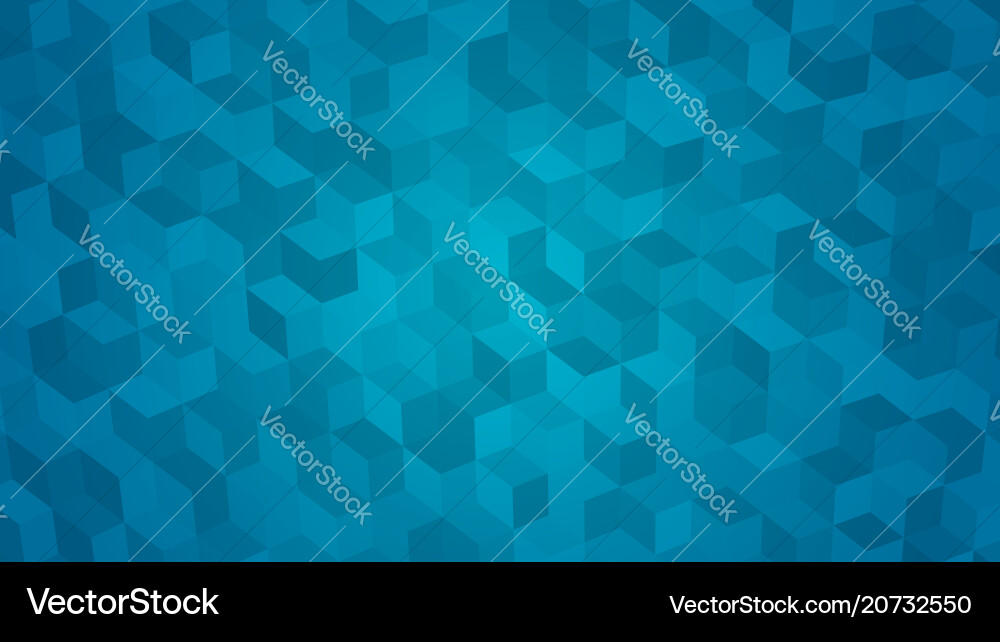 Isometric Blue Cube Background Royalty Free Vector Image