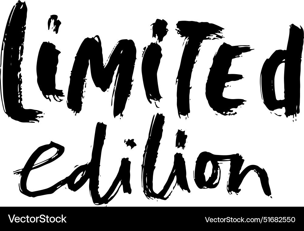 Limited edition modern lettering design Royalty Free Vector