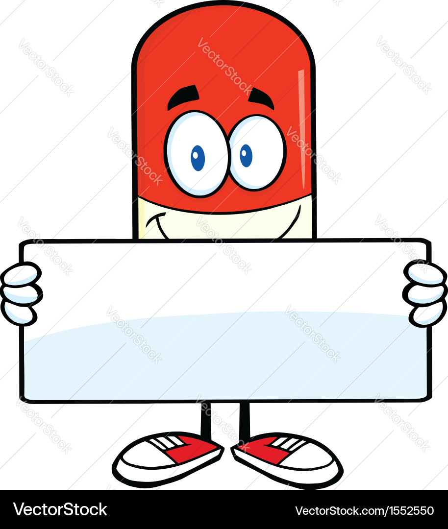 Pill cartoon Royalty Free Vector Image - VectorStock