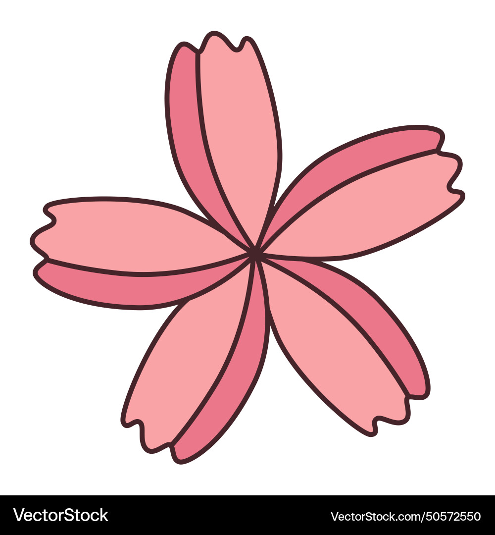 Pink flower floral design element Royalty Free Vector Image