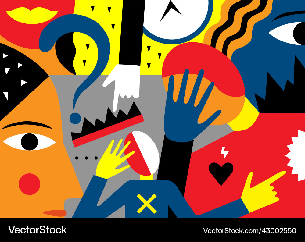 Stress problems in human life psychology Vector Image