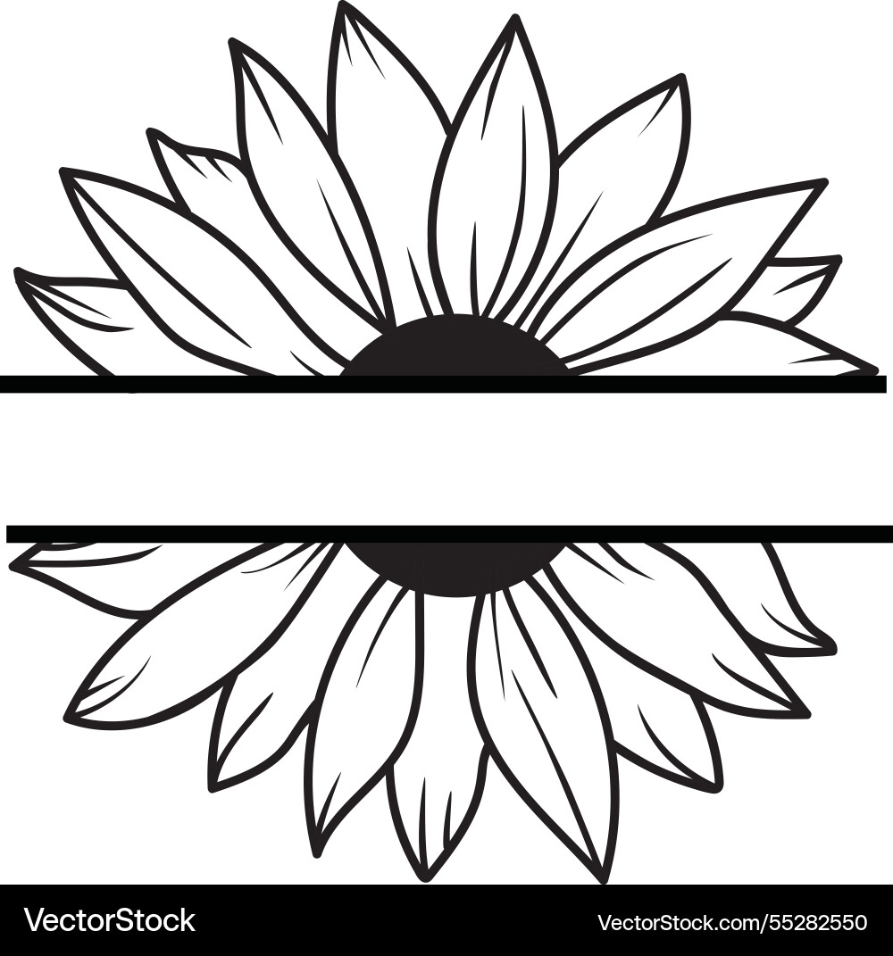 Sunflower flower Royalty Free Vector Image - VectorStock