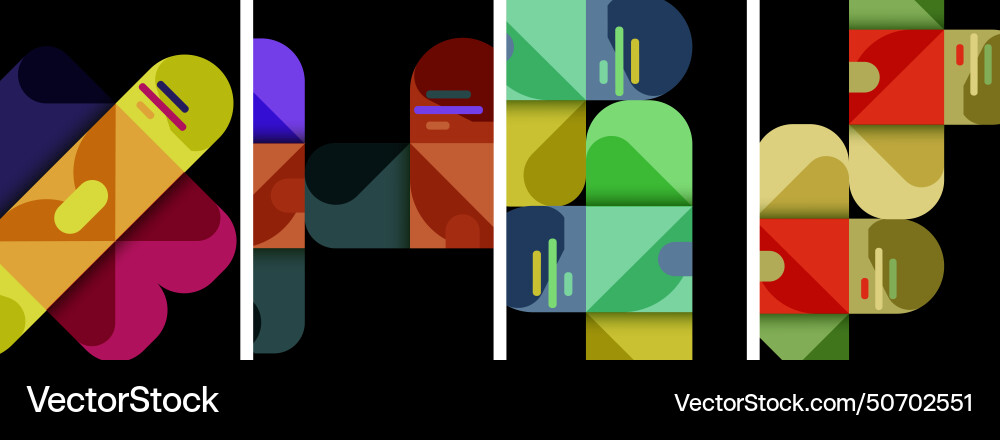 Balance movement geometric backgrounds poster Vector Image