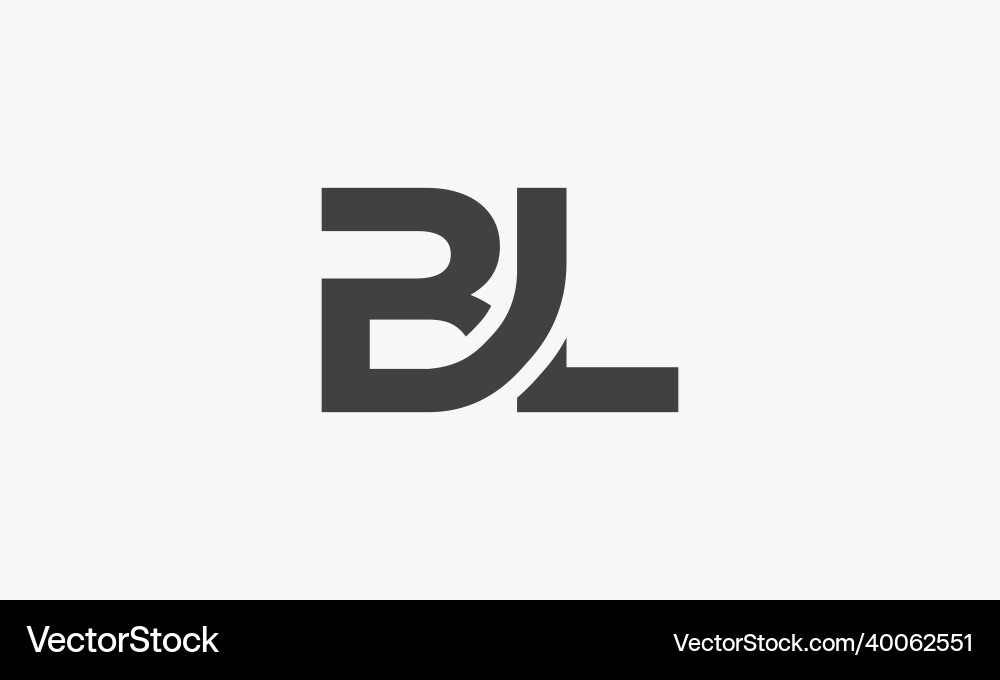 Bl letter logo connected concept isolated Vector Image