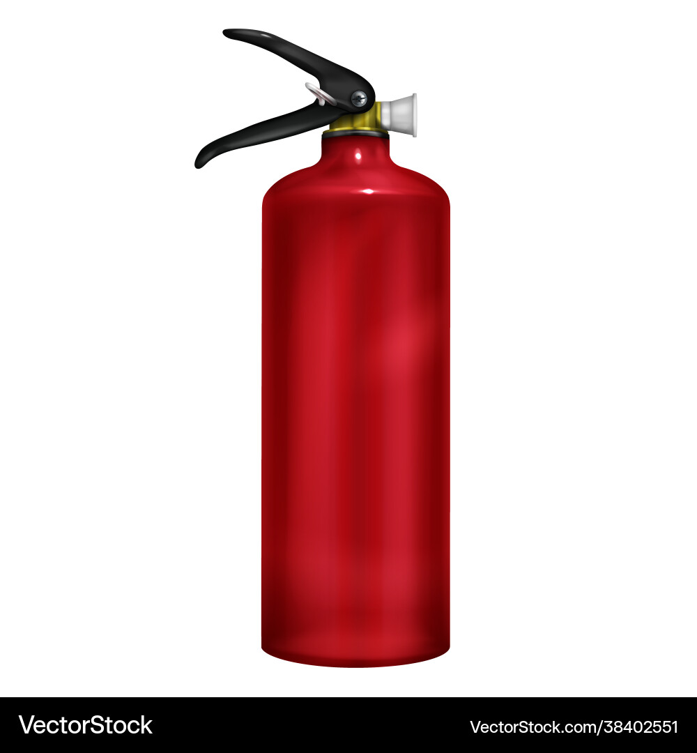 Fire extinguisher 3d realistic Royalty Free Vector Image