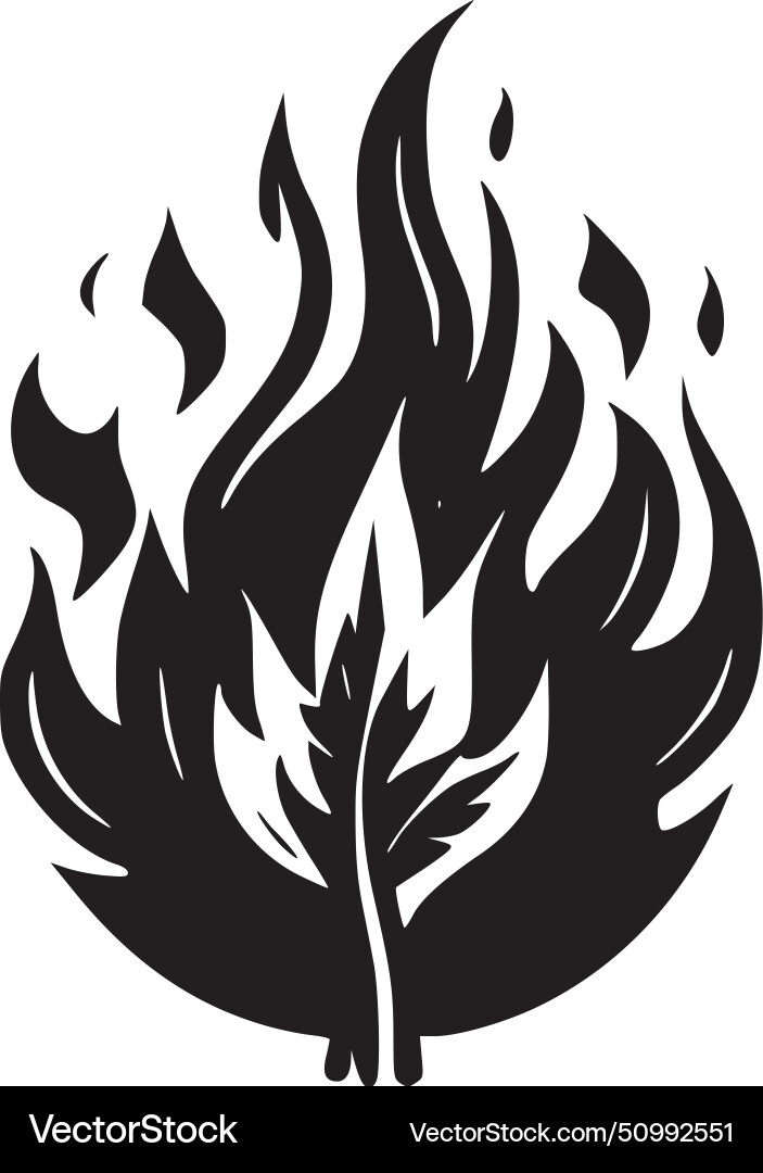 Fire - minimalist and simple silhouette Royalty Free Vector
