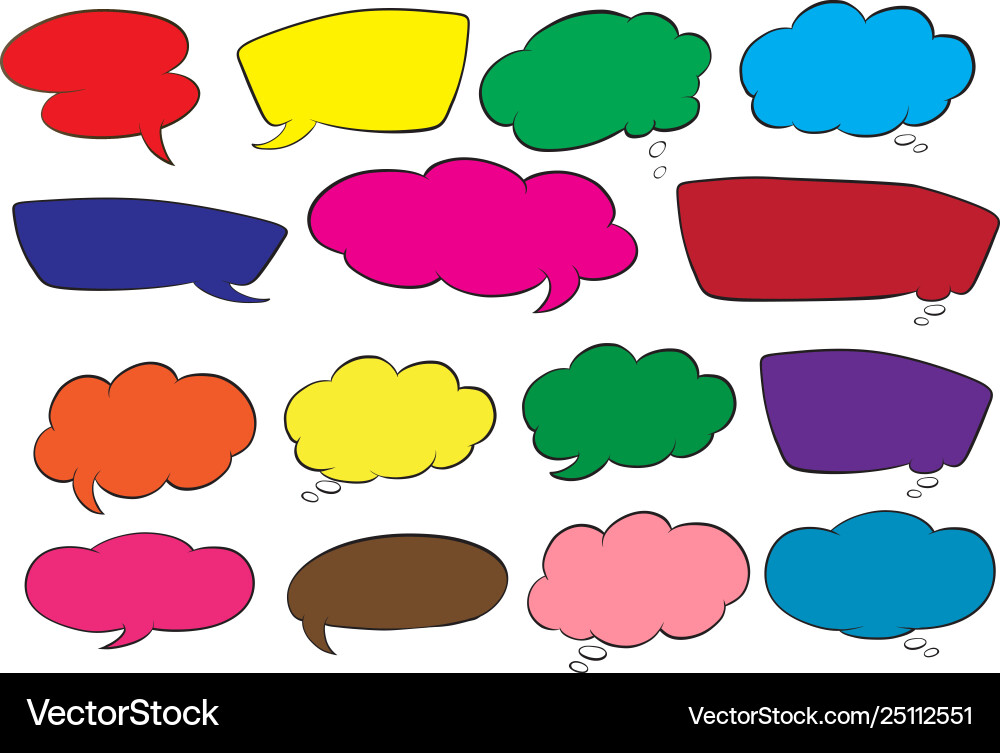 Set speech balloon Royalty Free Vector Image - VectorStock