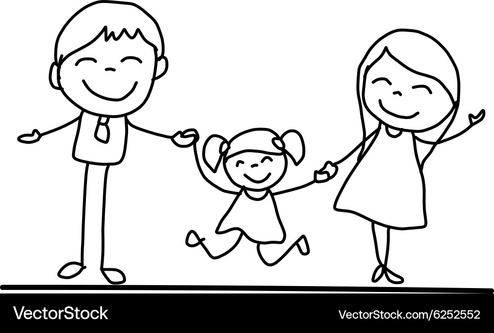 Cartoon family Royalty Free Vector Image - VectorStock