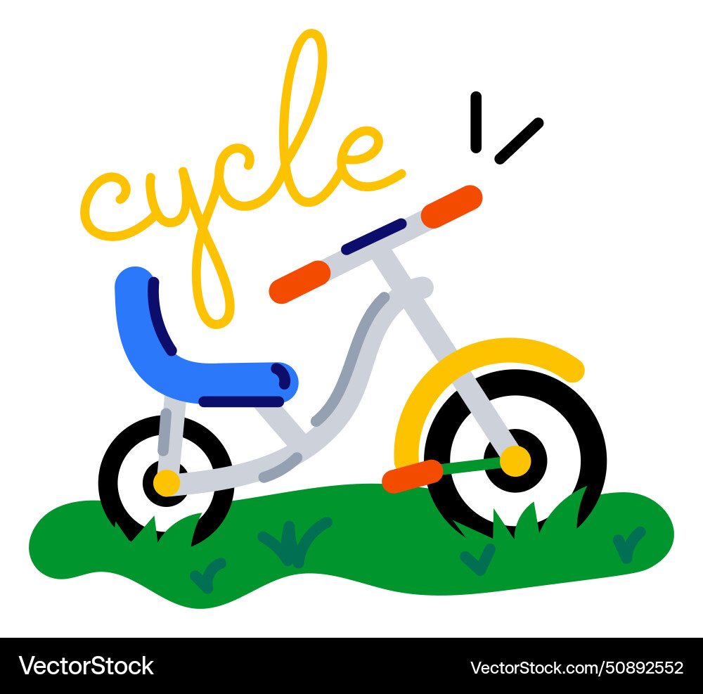 Kids cycle Royalty Free Vector Image - VectorStock