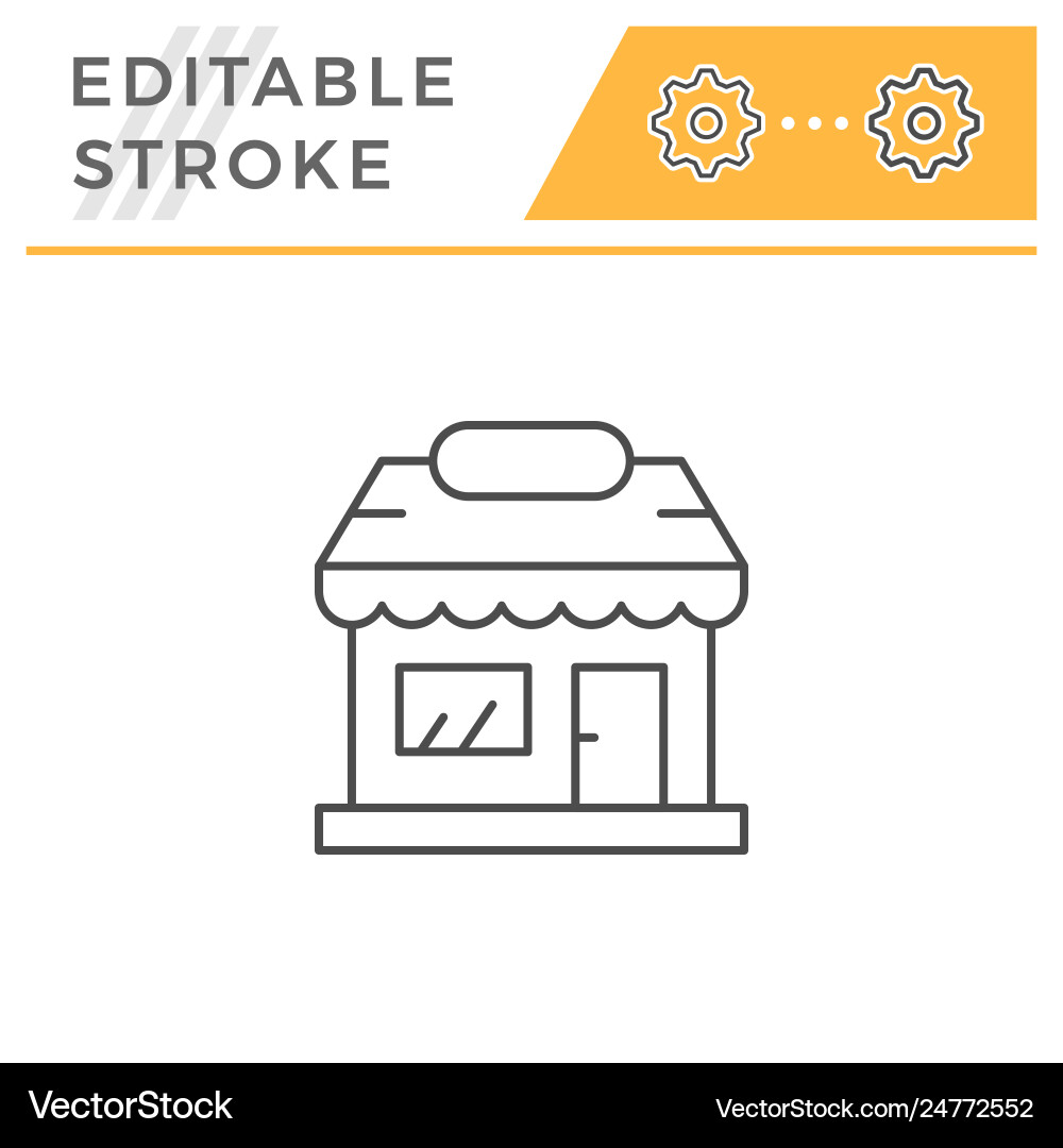 Shop line icon Royalty Free Vector Image - VectorStock