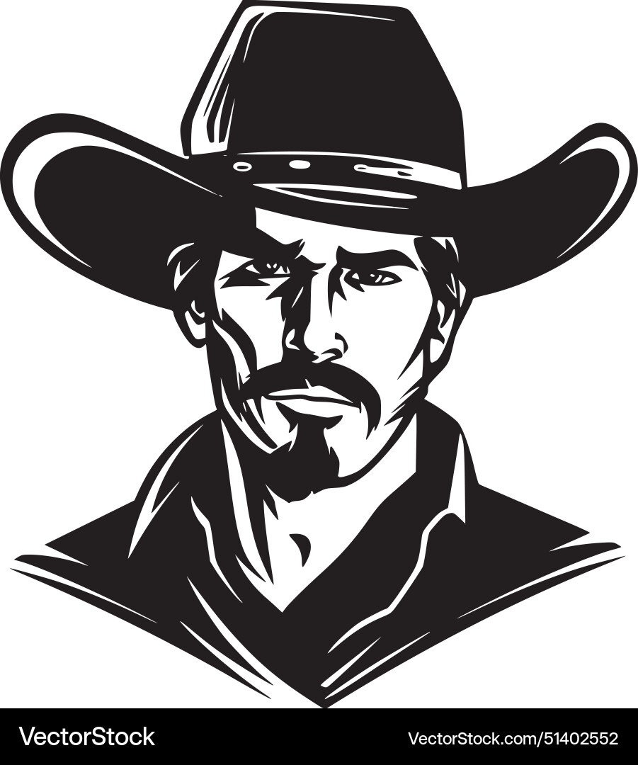 Western - black and white Royalty Free Vector Image