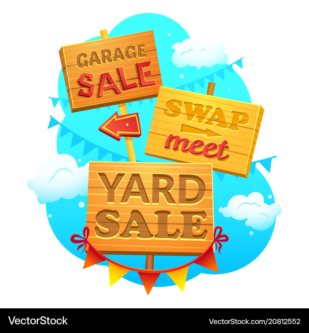 Yard Sale & Swap Meet Royalty Free Vector Image