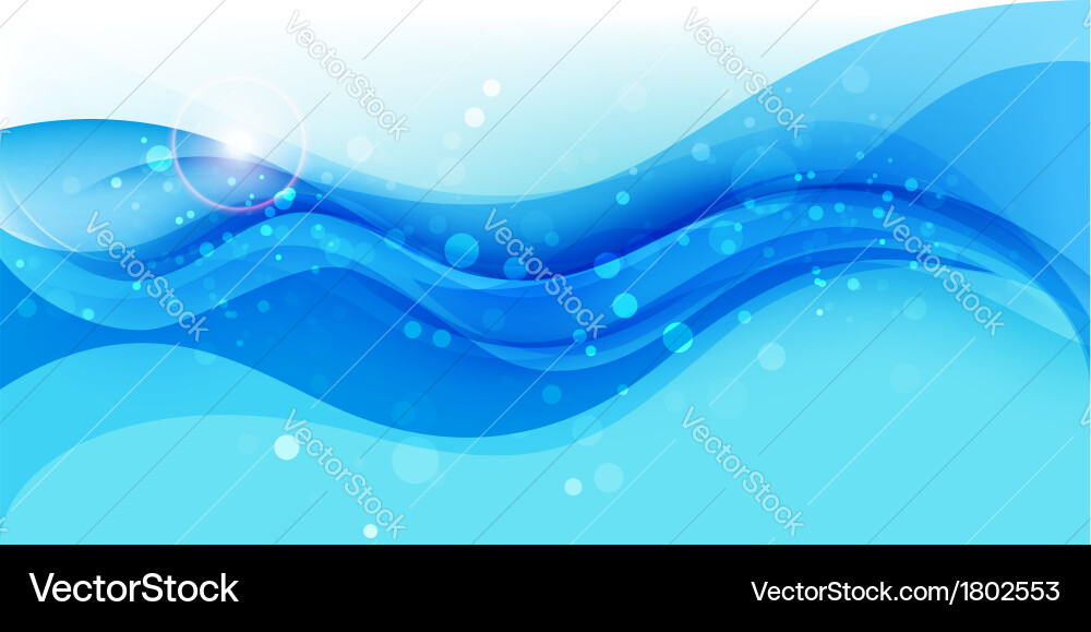 Abstract Blue Water Waves Royalty Free Vector Image