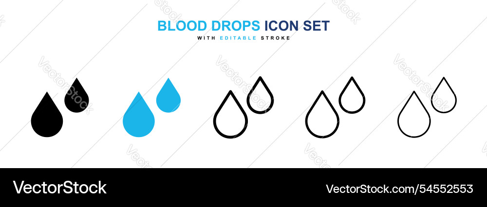 Blood drops icon Royalty Free Vector Image - VectorStock