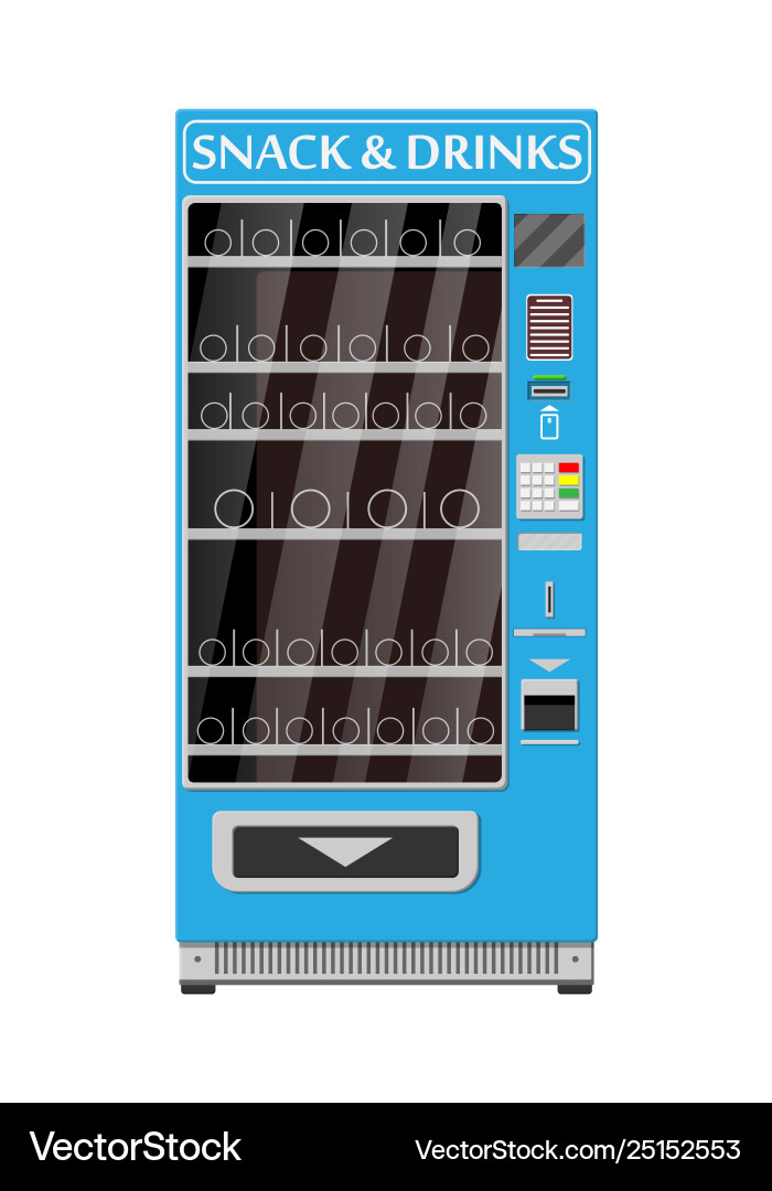 Empty automatic vending machine Royalty Free Vector Image