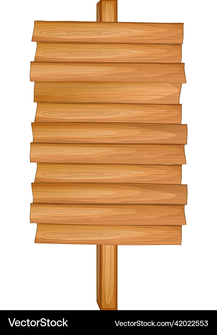 Empty wooden sign banner isolated Royalty Free Vector Image