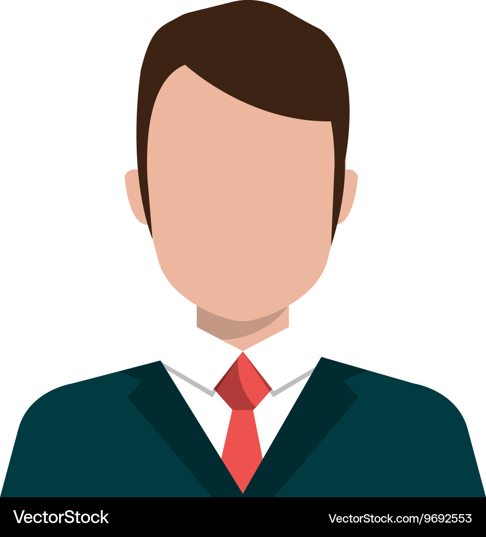 Executive businessman profile isolated icon Vector Image