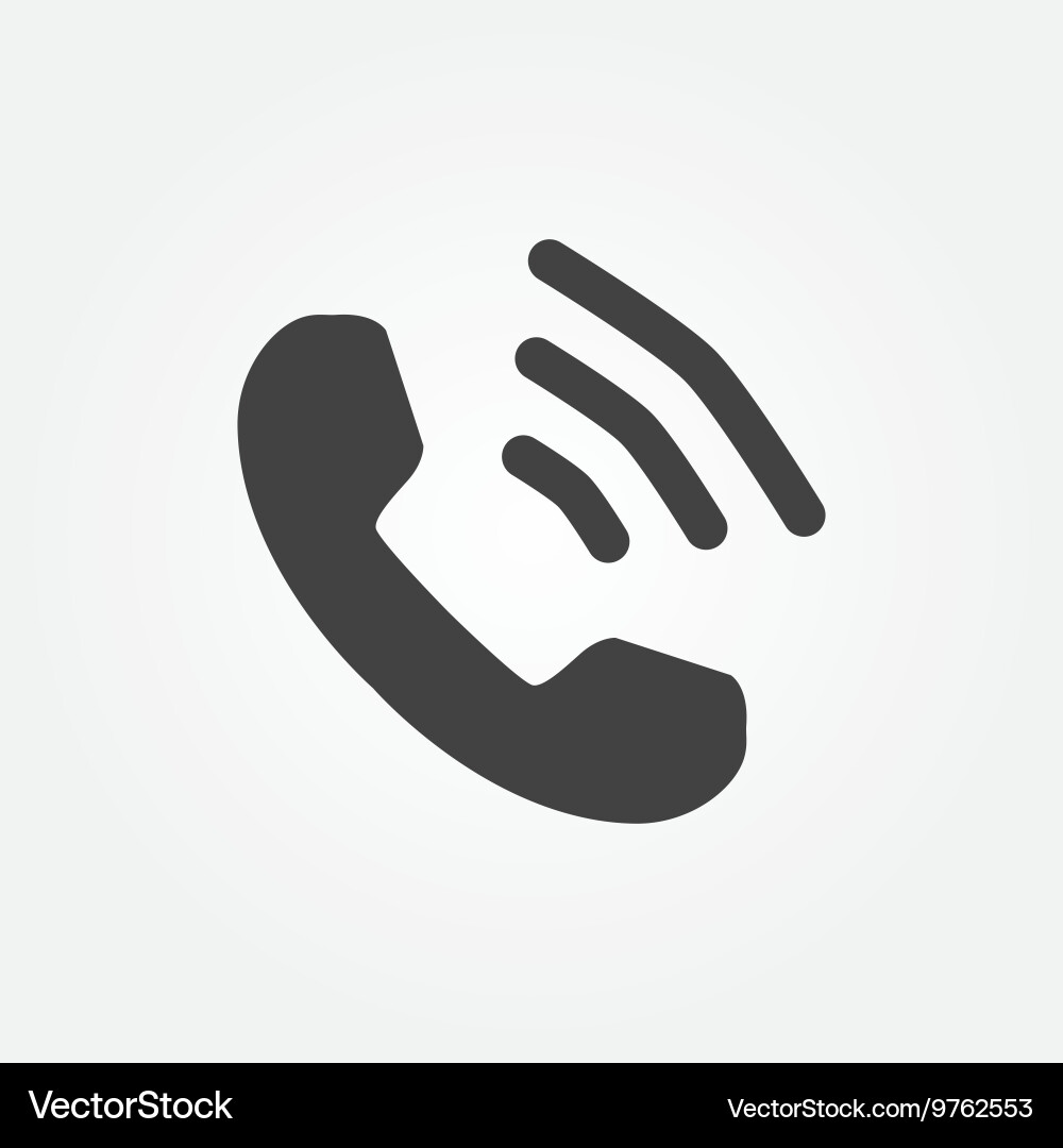 Modern Phone Icon - Flat Style Royalty Free Vector Image