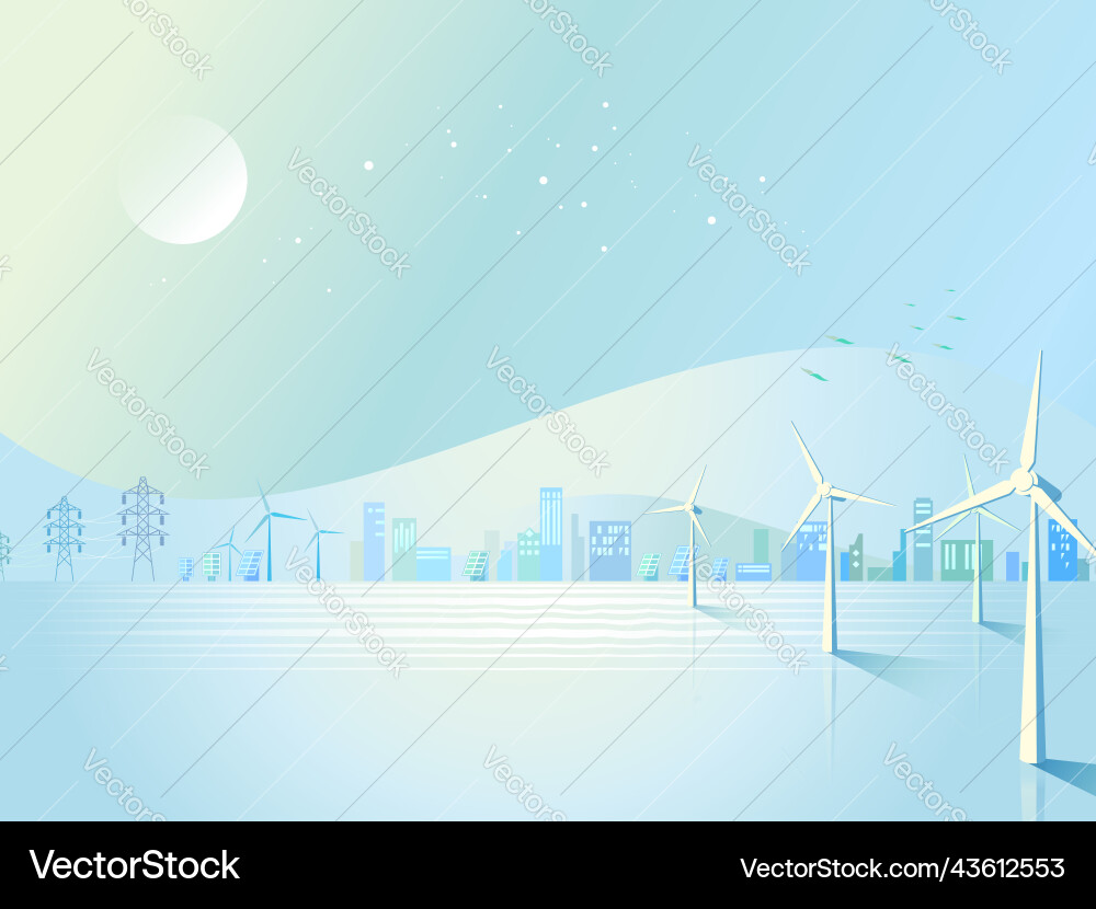 Peaceful air 1 eco community Royalty Free Vector Image