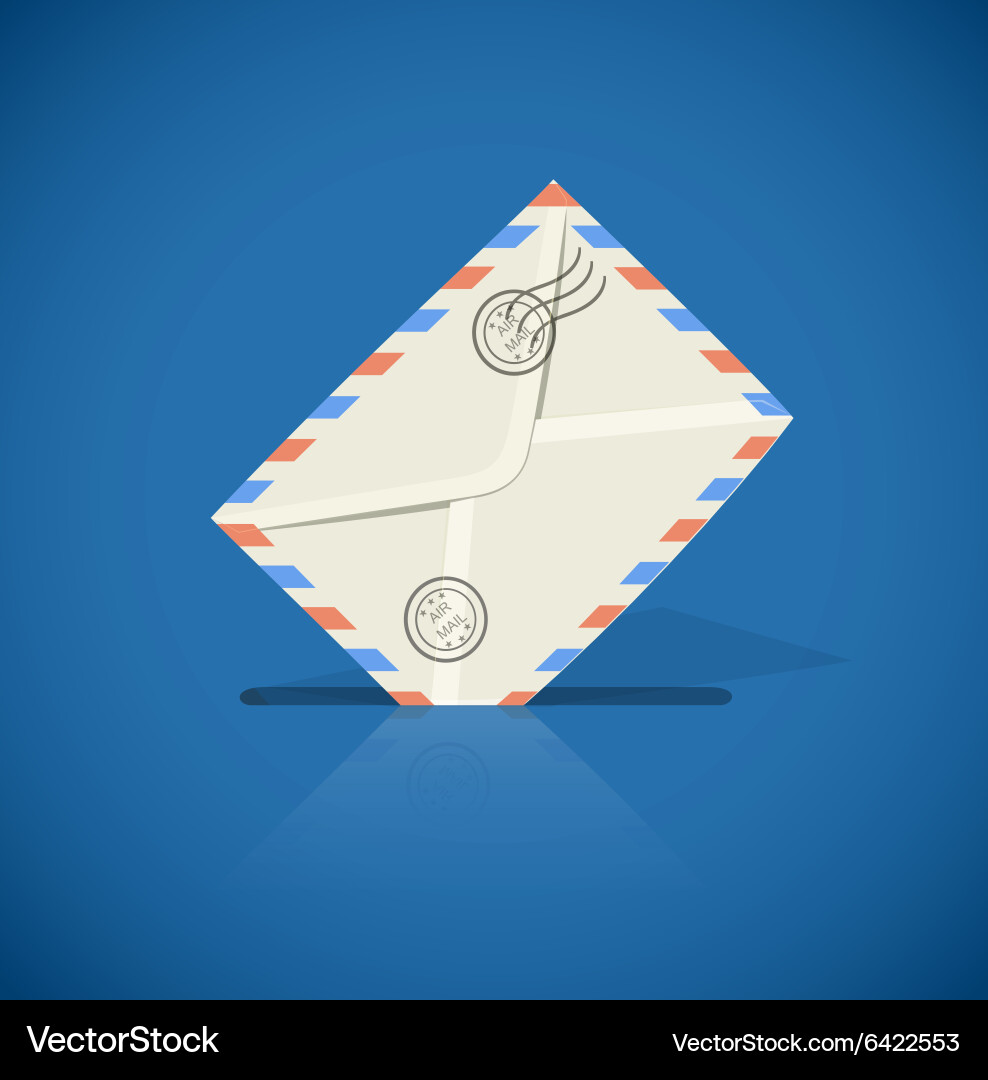 Postal envelope with letter Royalty Free Vector Image
