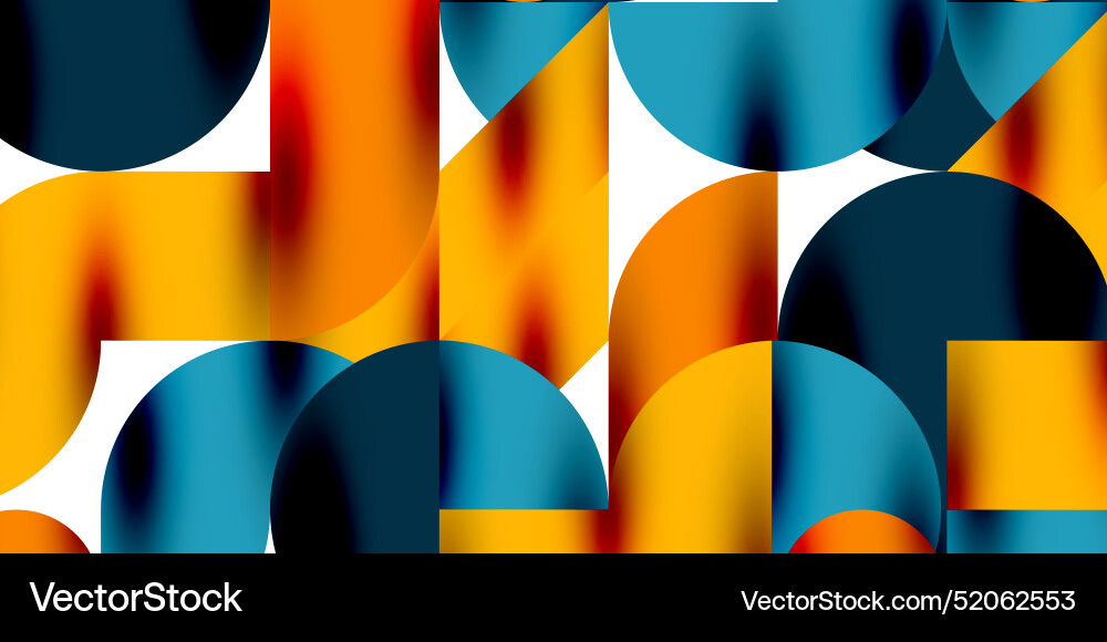 Tech minimal circular shapes geometric art Vector Image