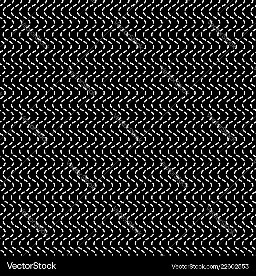 Wavy dashed lines repeatable pattern Royalty Free Vector