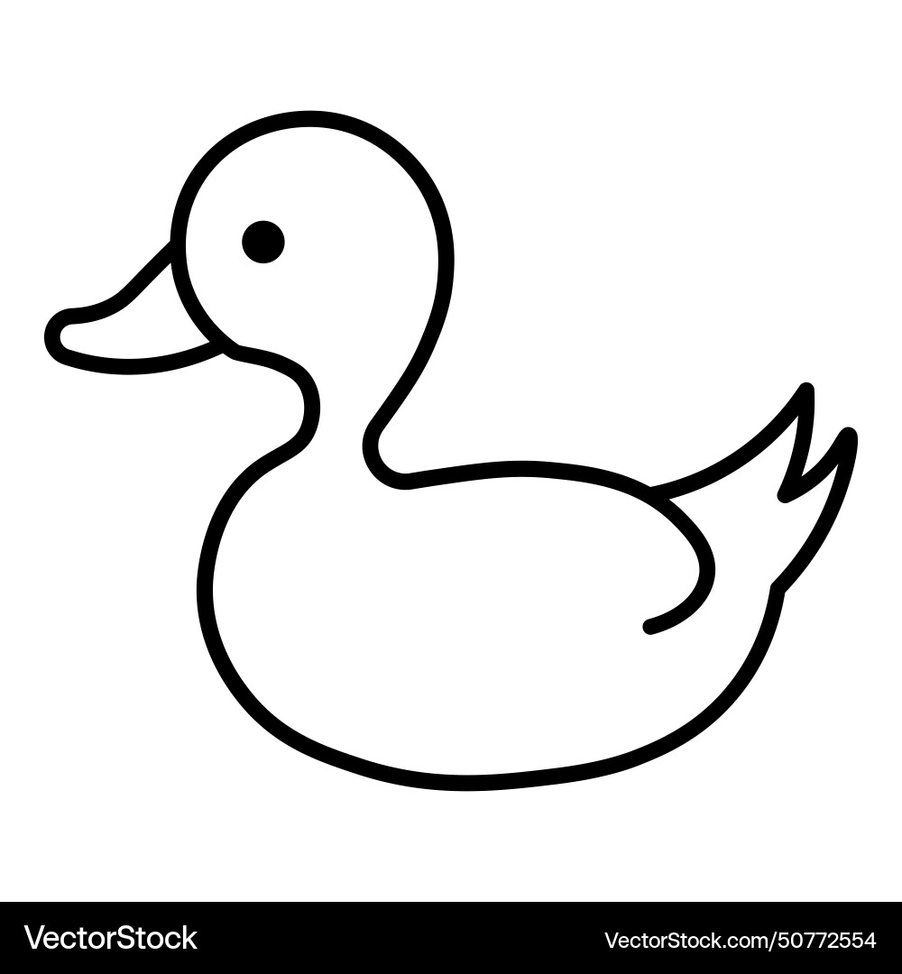 Black duck icon on white background Royalty Free Vector