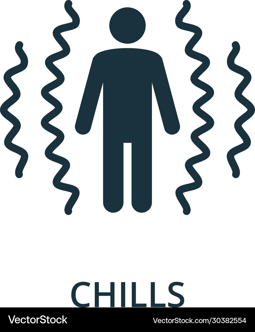 Chills icon simple from coronavirus collection Vector Image
