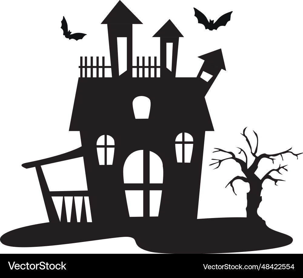 Halloween house Royalty Free Vector Image - VectorStock