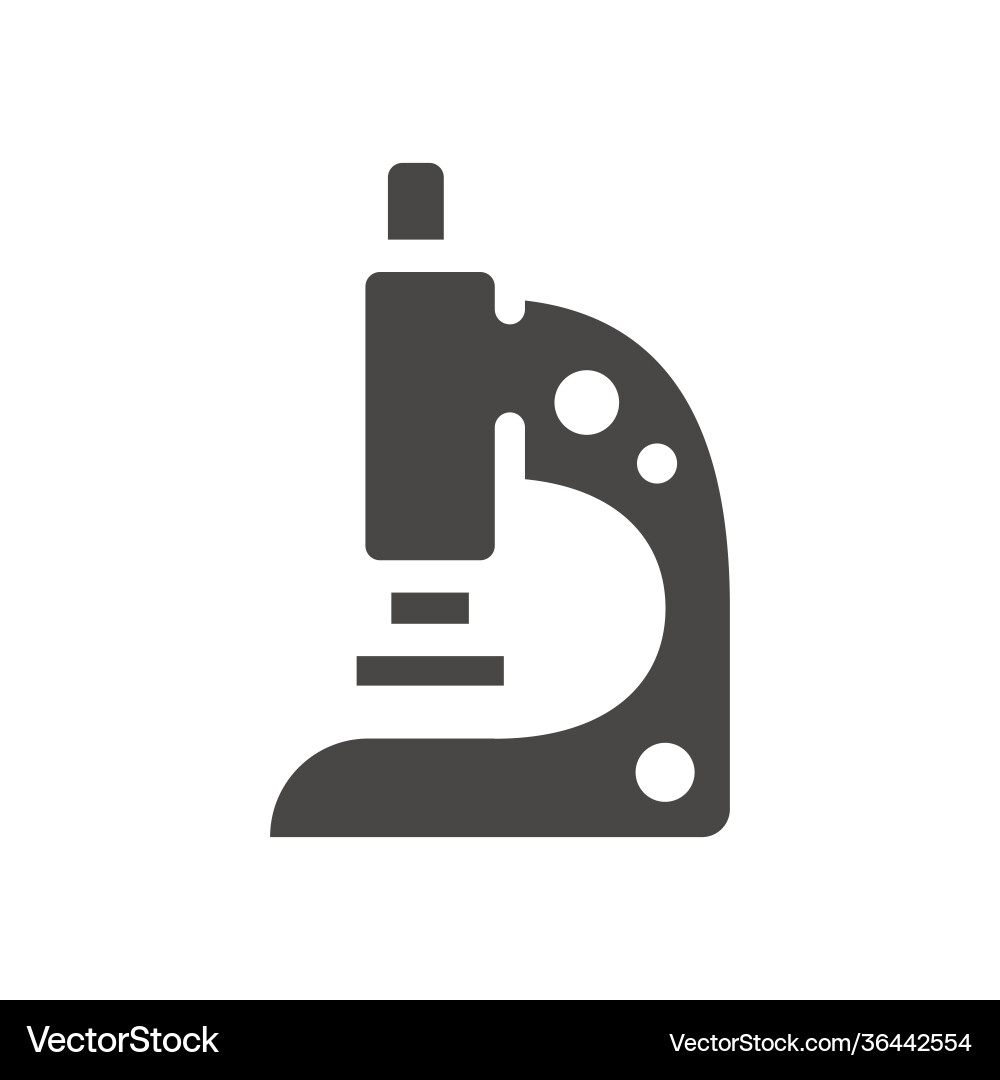 Microscope black icon Royalty Free Vector Image