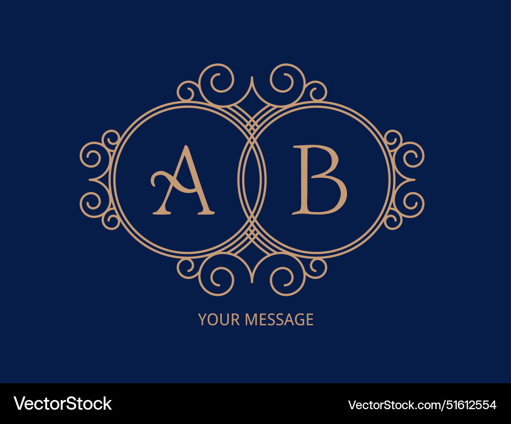 Monogram for two letters Royalty Free Vector Image