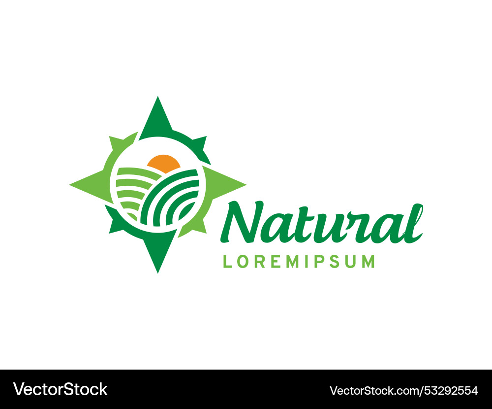 Natural farm logo symbol or icon template Vector Image