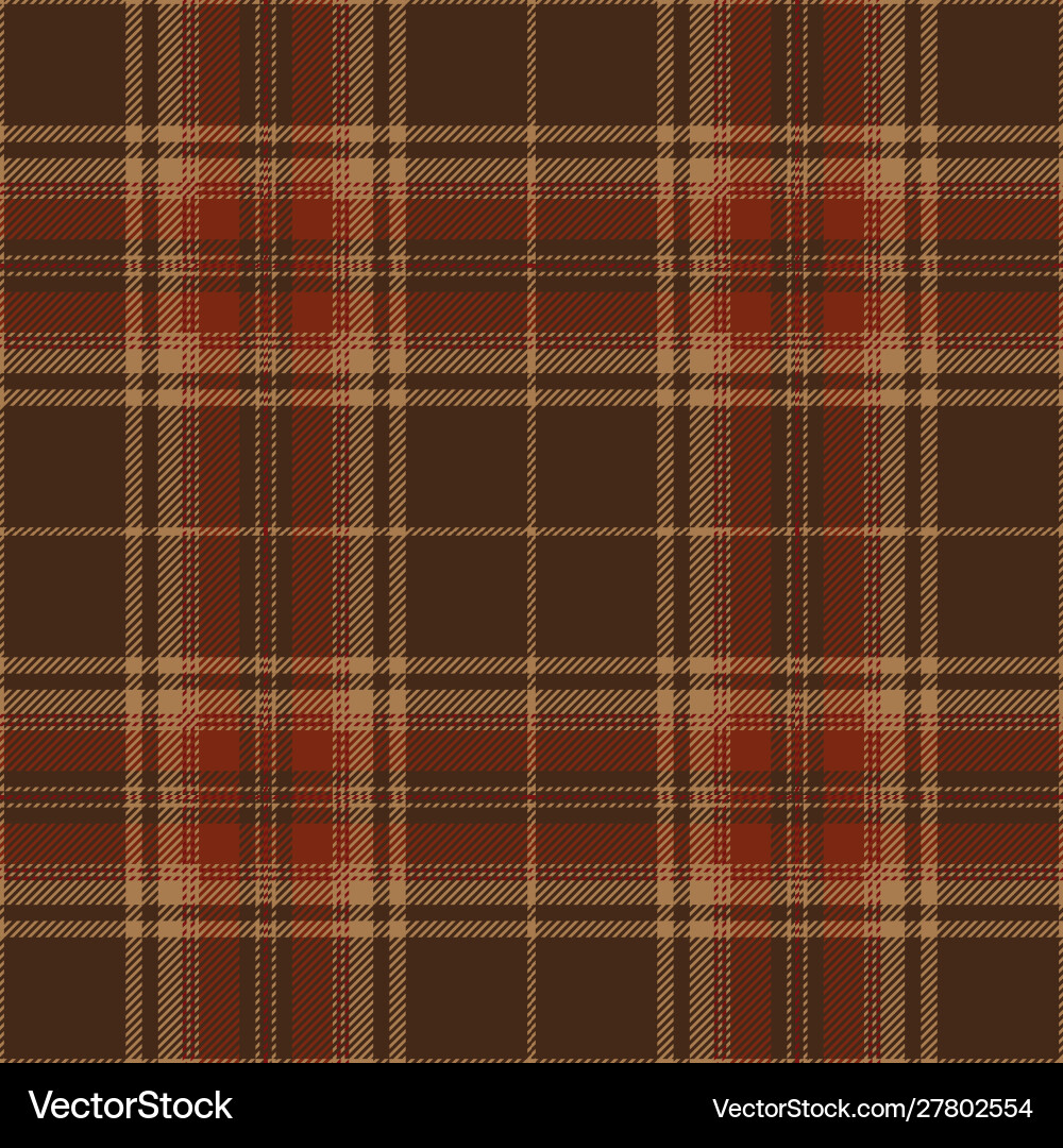 Red and brown tartan plaid scottish pattern Vector Image