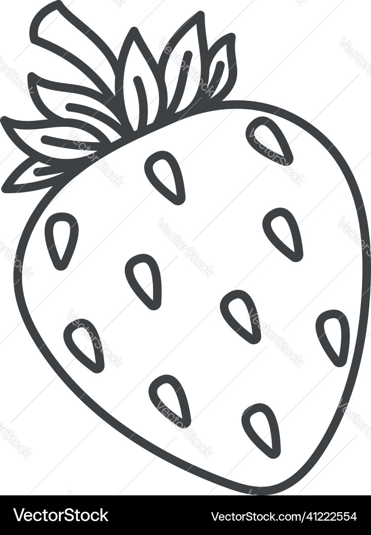 Strawberry outline icon Royalty Free Vector Image
