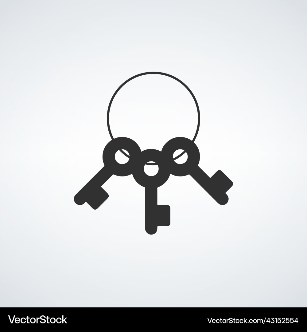 Three keys icon bunch of key page Royalty Free Vector Image