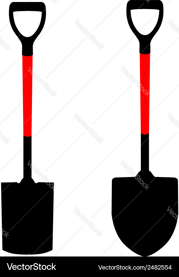 Two shovels Royalty Free Vector Image - VectorStock