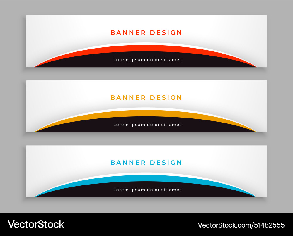 Abstract wide web business slider template Vector Image