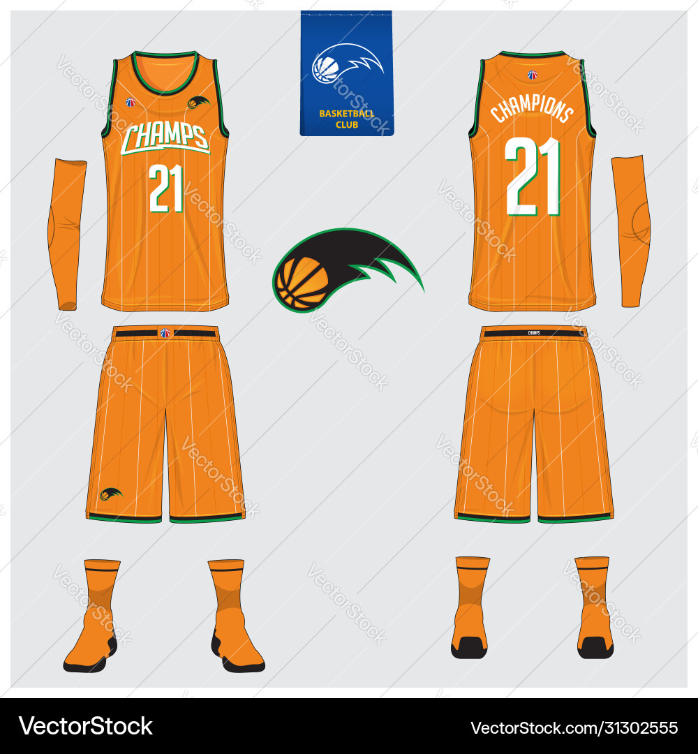 Basketball uniform template design for Royalty Free Vector