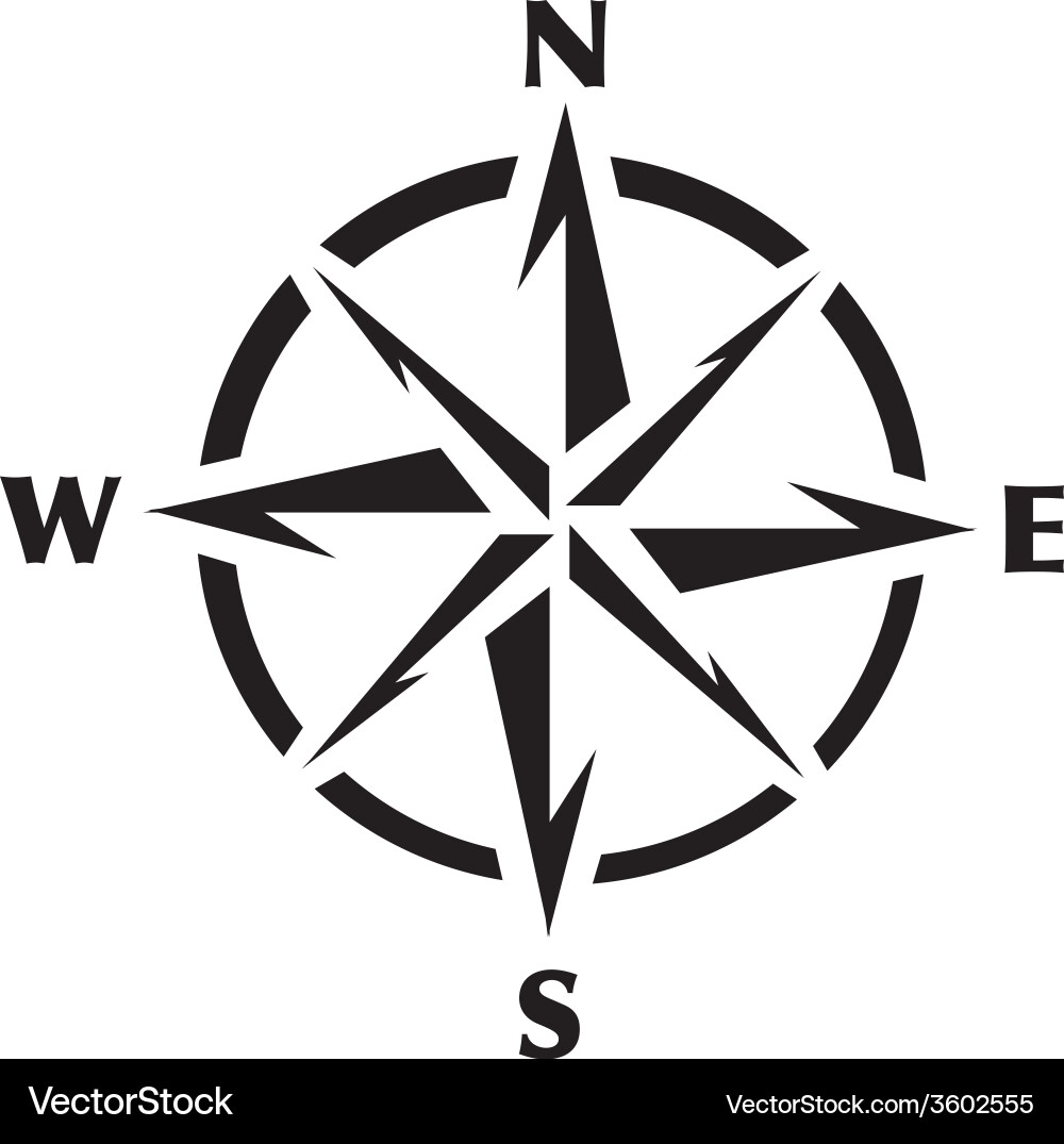 Compass rose graphic Royalty Free Vector Image
