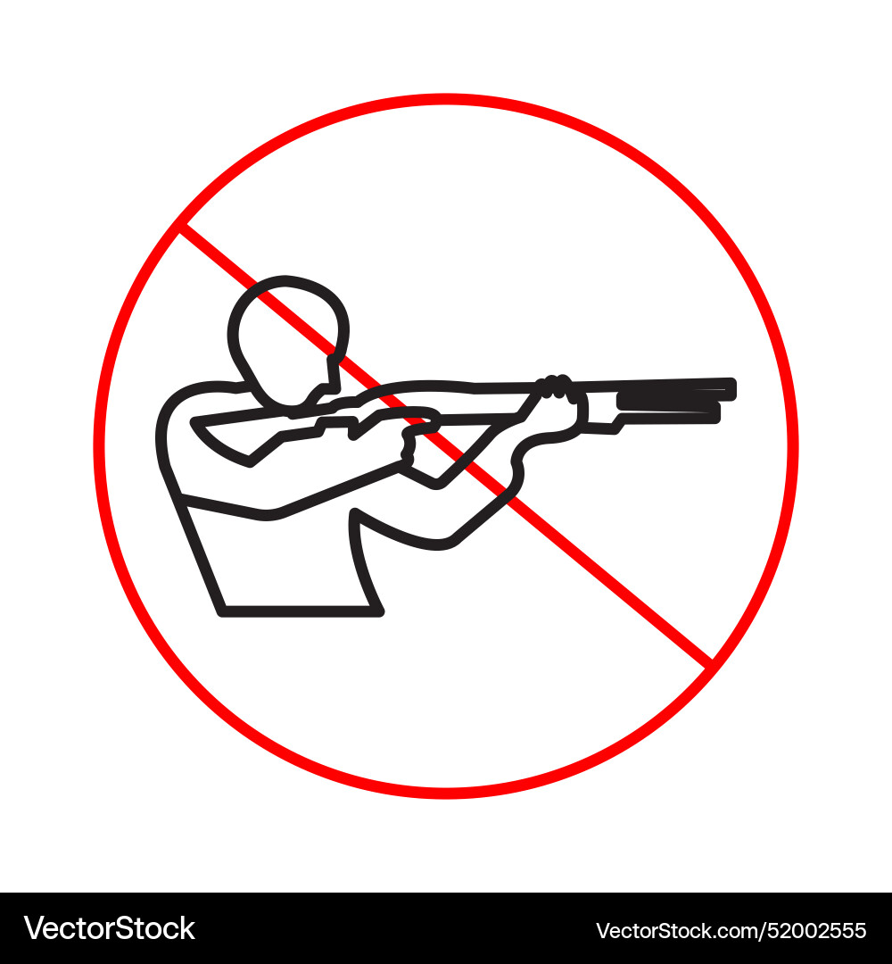 Hunting prohibited sign protect wildlife Vector Image