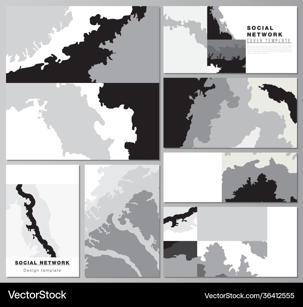 Layouts modern social network mockups Royalty Free Vector