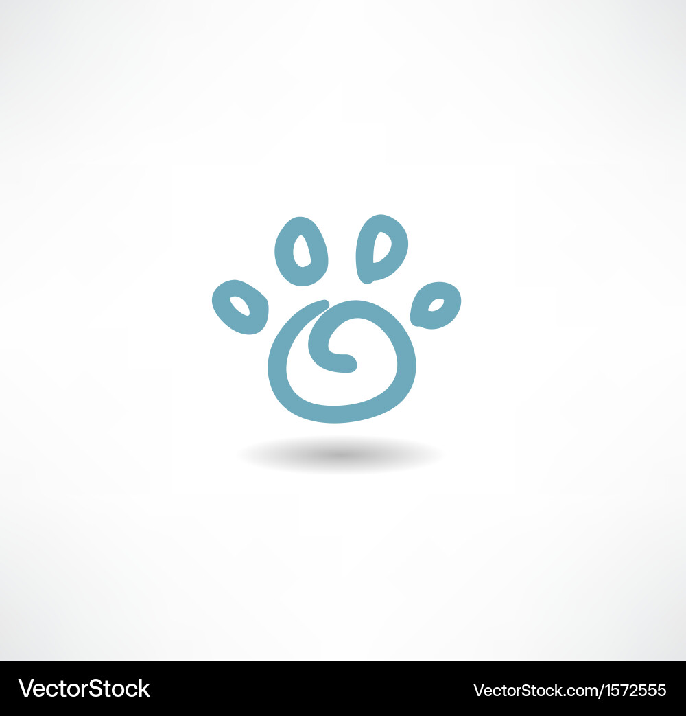 Print icon dog leg Royalty Free Vector Image - VectorStock
