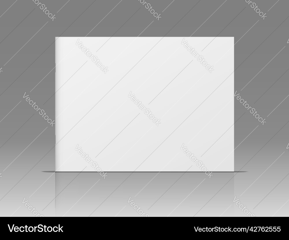 Realistic standing 3d magazine mockup with white Vector Image