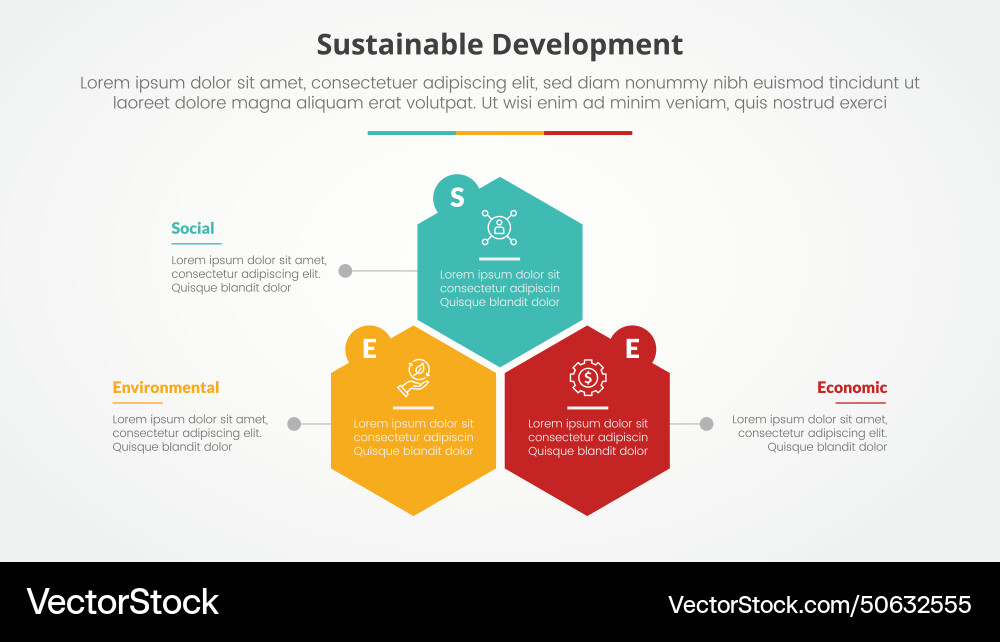 See sustainable development infographic concept Vector Image