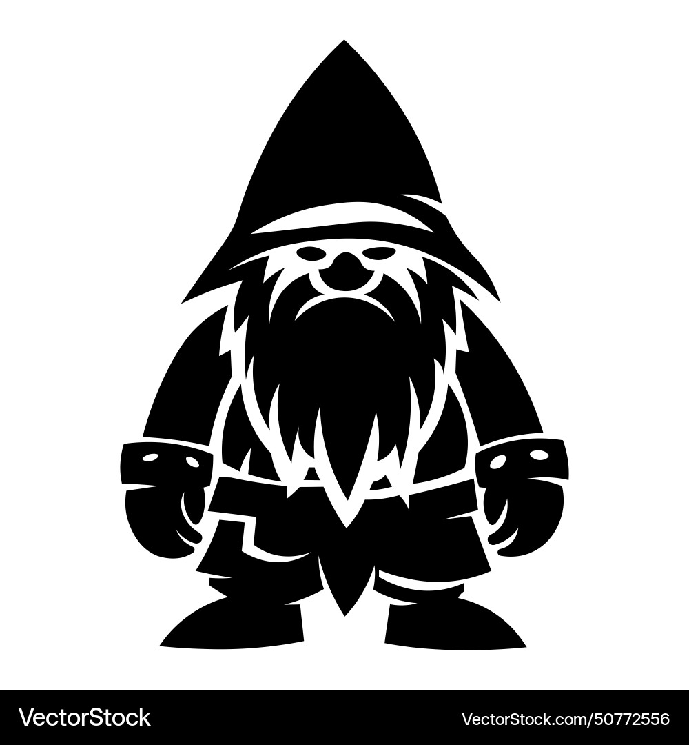 Black dwarf icon on white background Royalty Free Vector