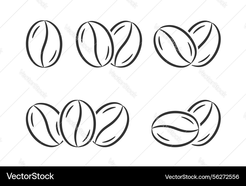 Coffee beans Royalty Free Vector Image - VectorStock